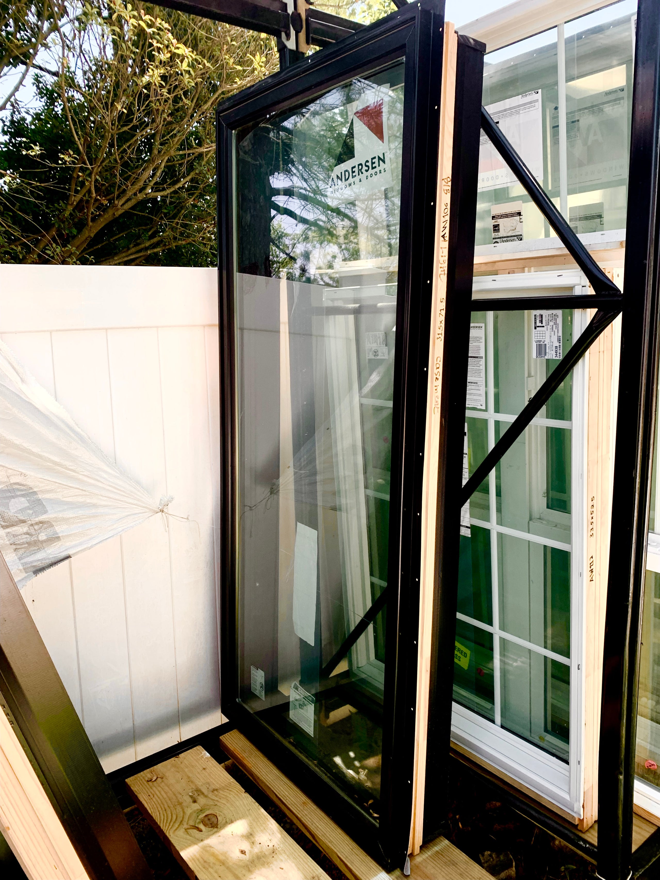 AW106 - 31.5in. x 71.5in. Andersen 400 Series, Black, Casement, No ...