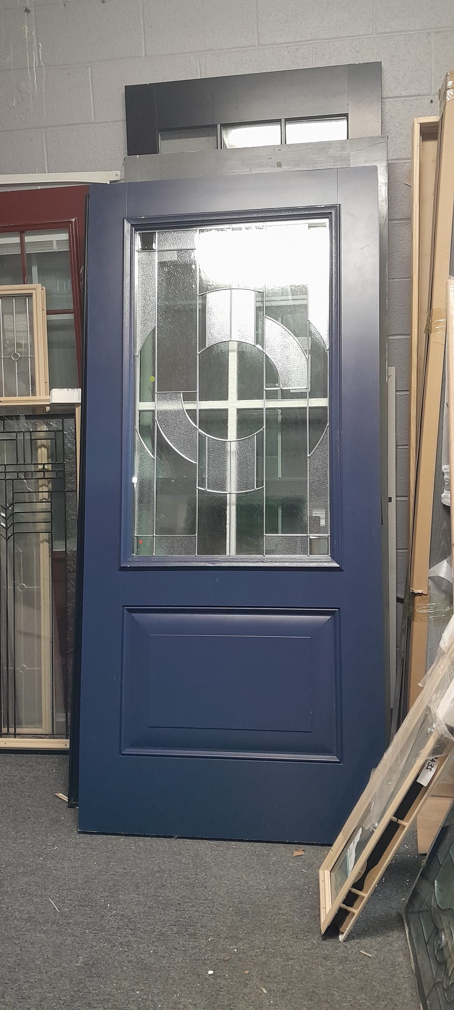 36 x 80 Beautiful Entry Door Stained Glass Slab | Soperb Builders LLC